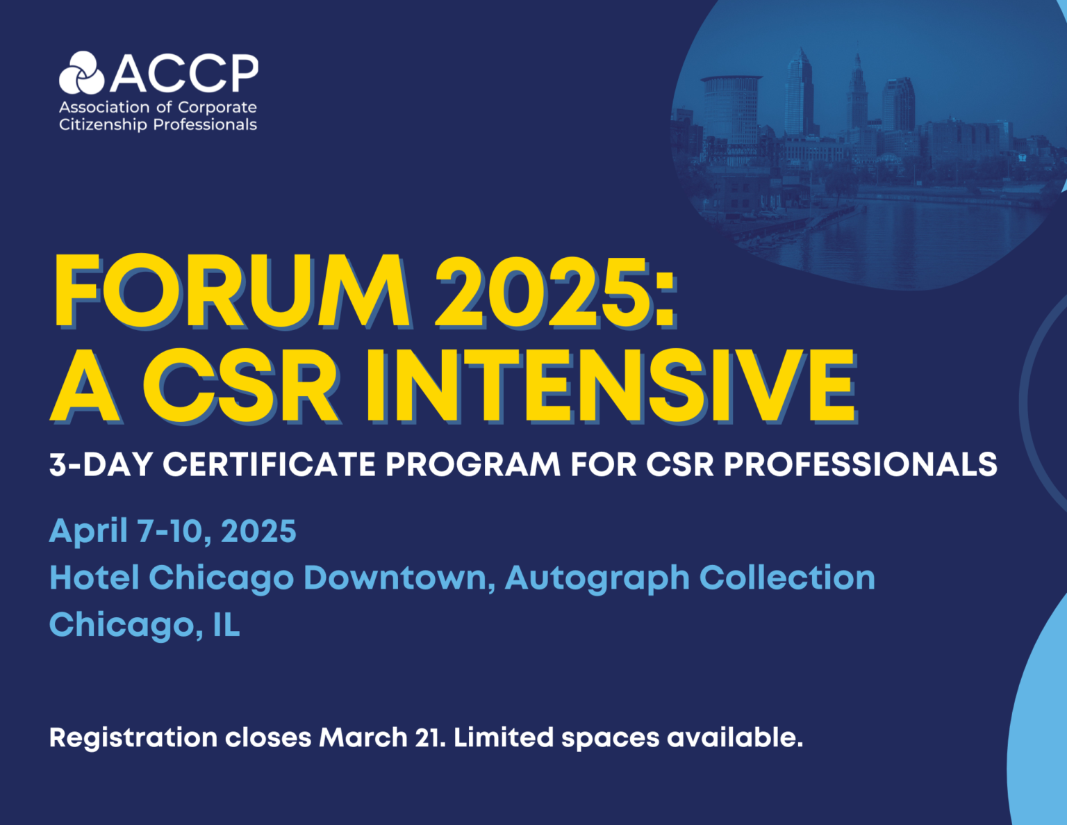 2025 Programs - Association of Corporate Citizenship Professionals