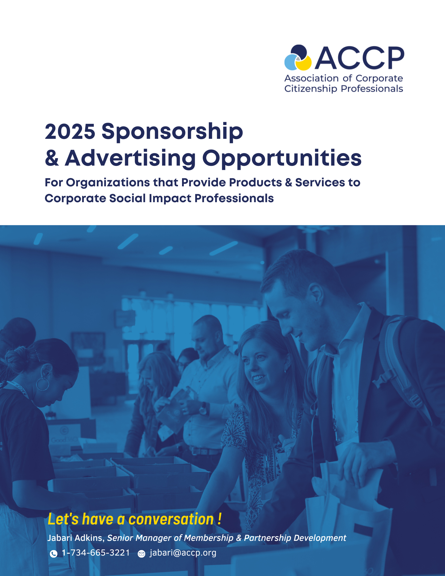 Sponsorship & Funding Opportunities - Association of Corporate Citizenship Professionals